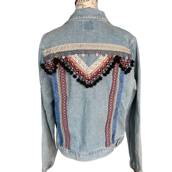 Boom Boom Jeans | Jackets & Coats | Embellished Western Denim Jacket ...